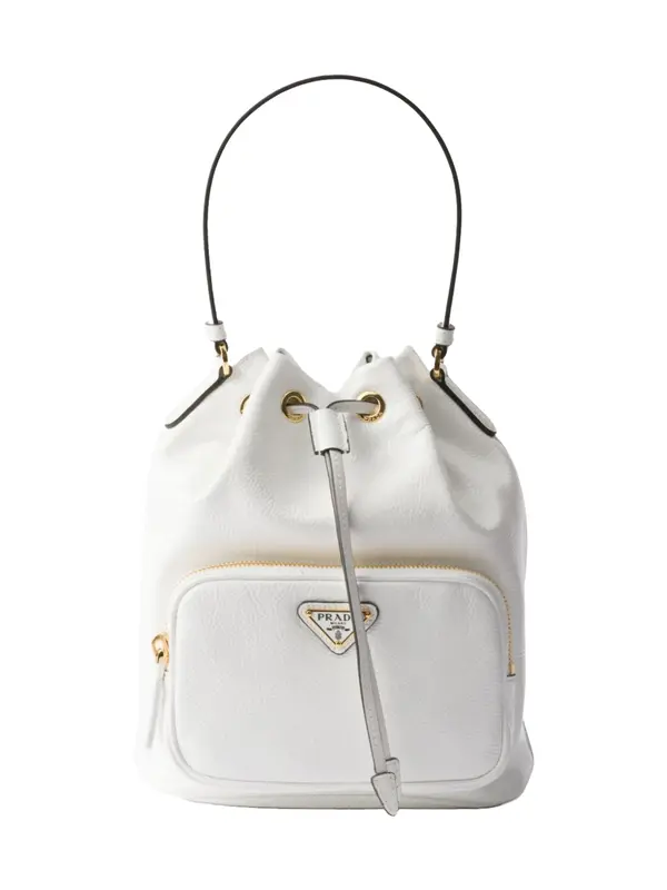 Prada Duet Bucket Bag - White