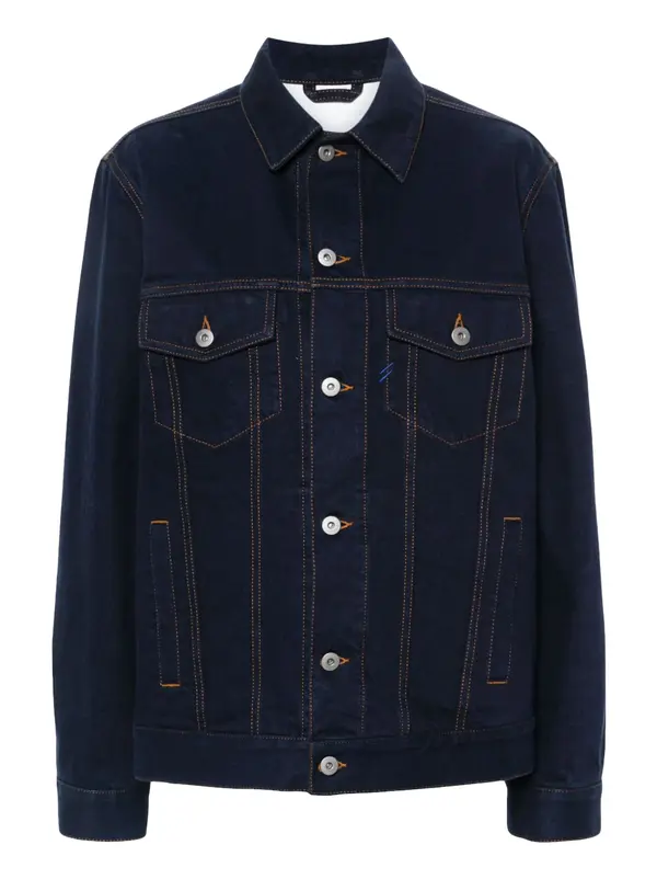 Burberry Logo-patch Denim Jacket - Blue