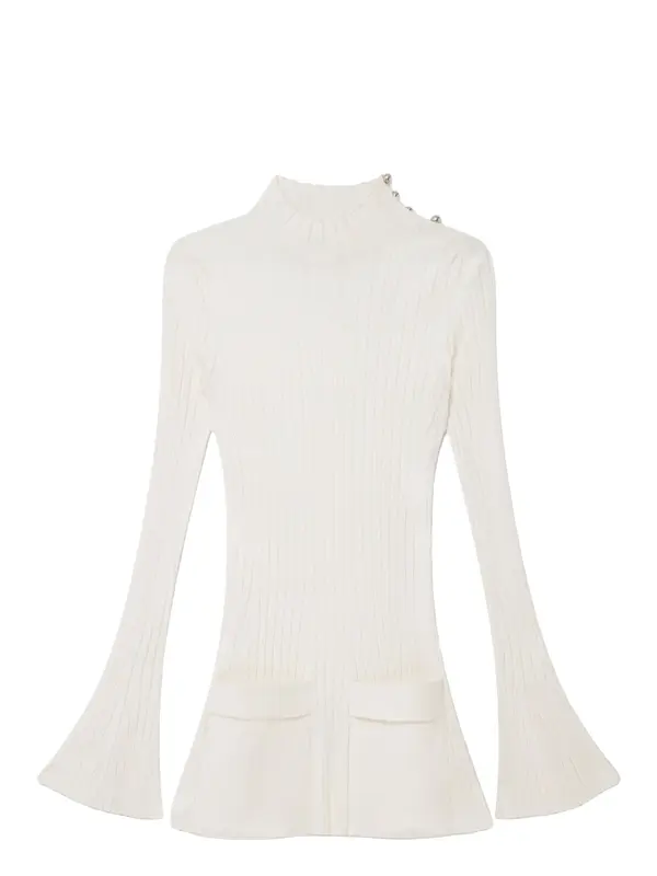 Stella McCartney Ribbed Knit Sweater - White