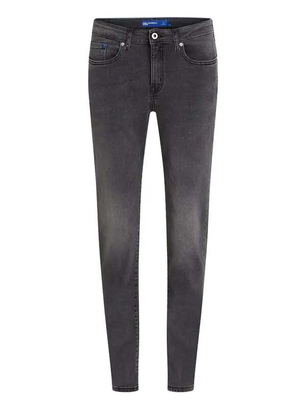 Karl Lagerfeld Mid-rise Slim Jeans - Black