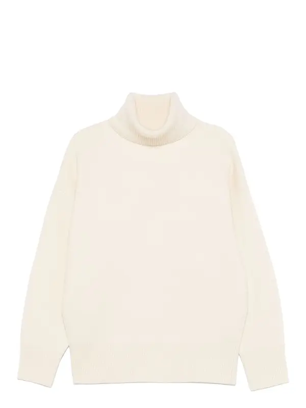 TOTEME Double-knit Turtleneck Sweater - White