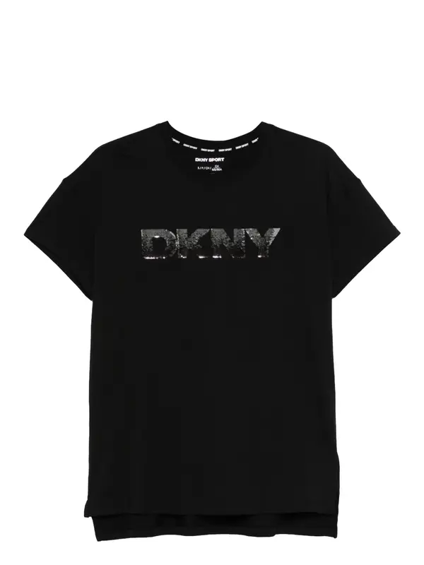 Dkny Sequin-embellished T-shirt - Black
