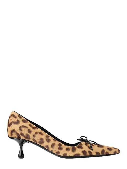 JIMMY CHOO Scarlett 50 Leopard-pattern Calf-hair Courts - Natural