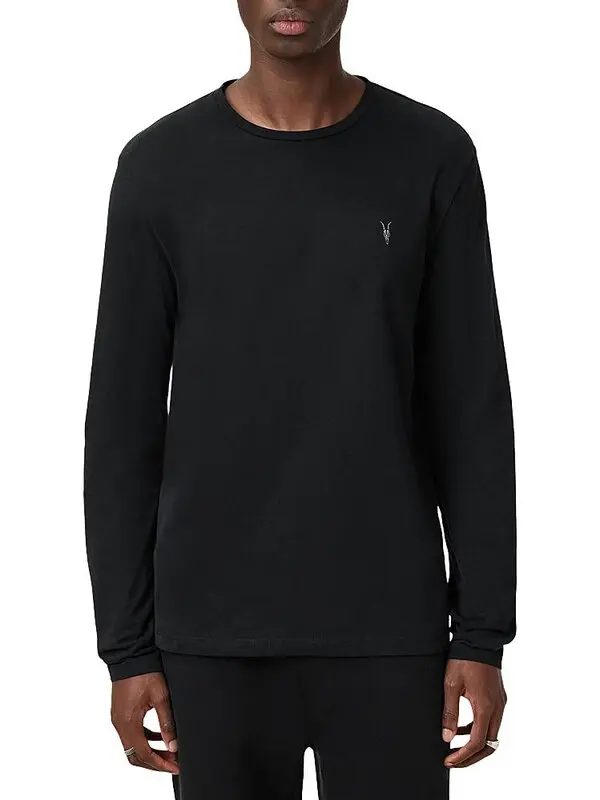 ALLSAINTS Brace Slim Fit Long Sleeve Tee - Jet Black