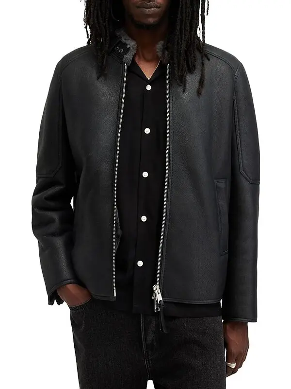 ALLSAINTS Hayward Leather Jacket - Black