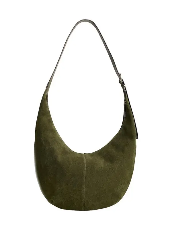 Madewell Slouch Suede Hobo Shoulder Bag - Loden
