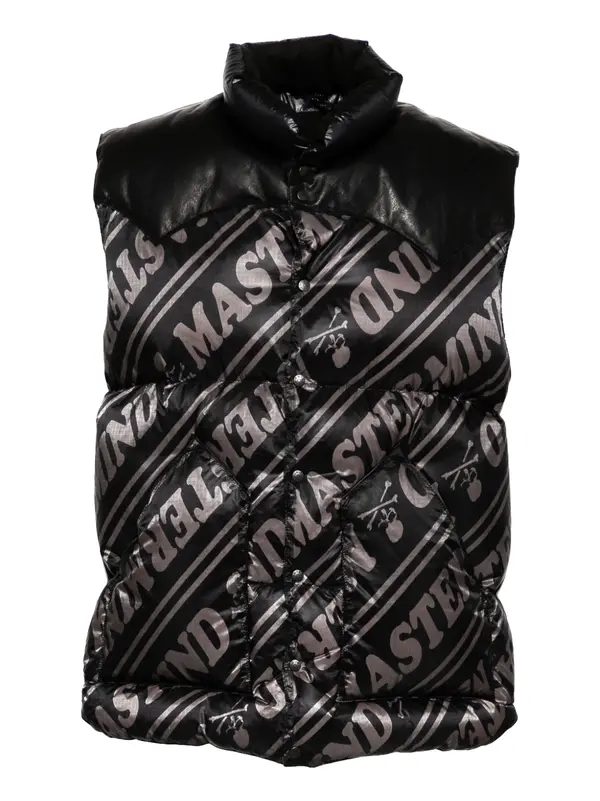 MASTERMIND WORLD Logo-print Sleeveless Jacket - Black