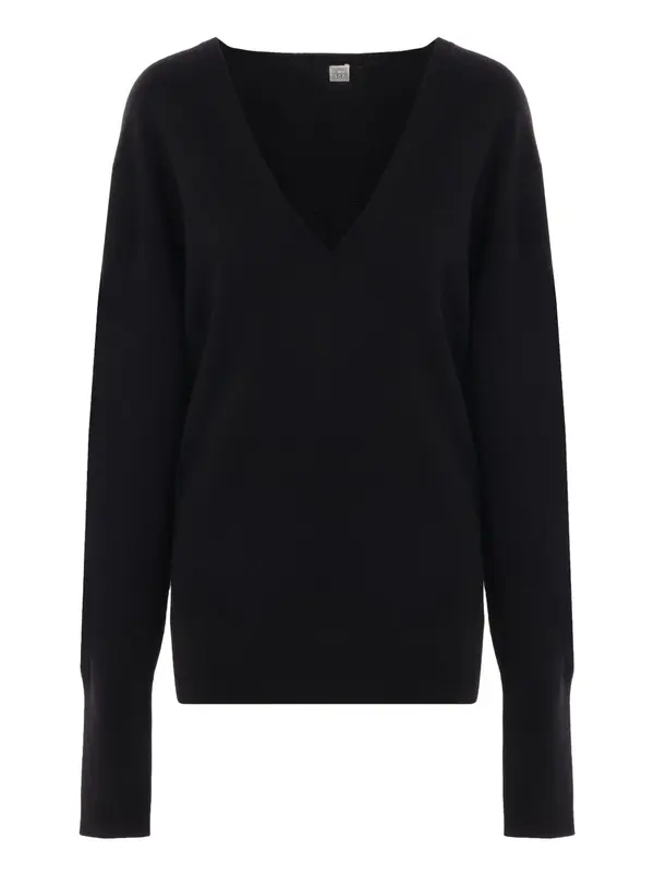 TOTEME V-neck Sweater - Black