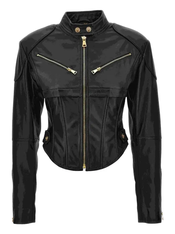Versace Leather Jacket - Black