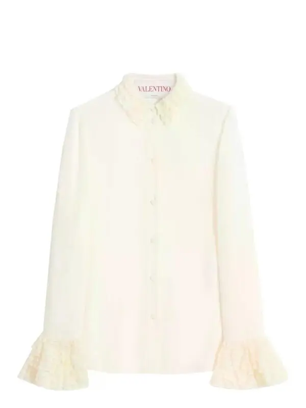Valentino Garavani Georgette Button Down Shirt - White