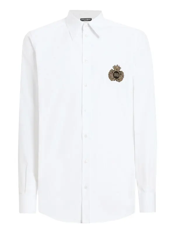Dolce & Gabbana Logo-patch Shirt - White