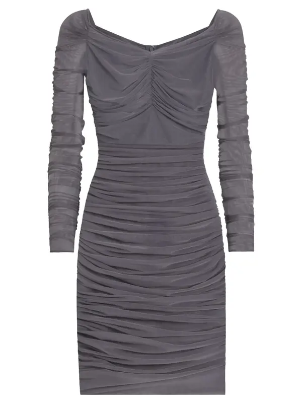 Dolce & Gabbana Ruched Mini Dress - Grey