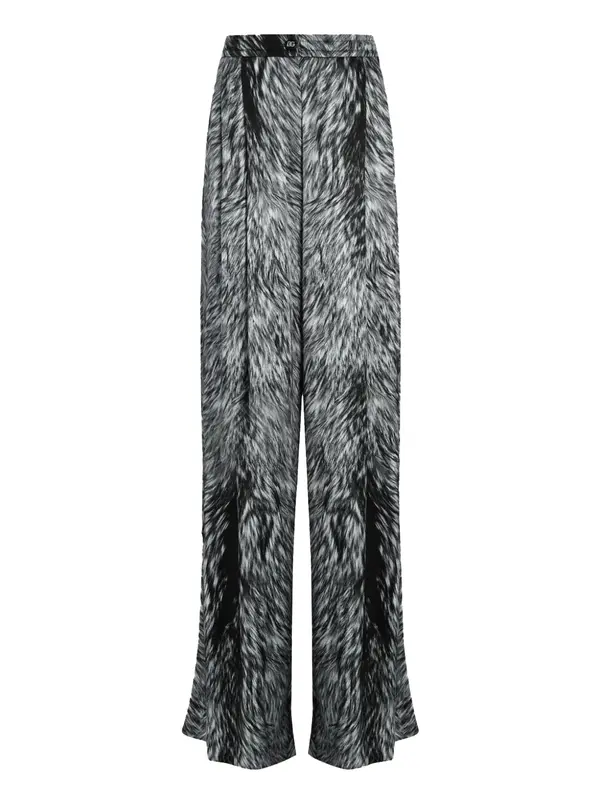 Dolce & Gabbana Abstract Pattern Trousers - Black