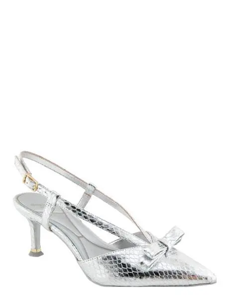 KENNETH COLE Umayra Slingback Pumps - Silver Snake
