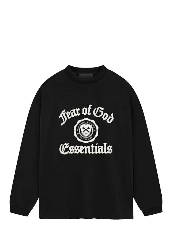 Fear Of God Essentials Heavy Longsleeve Tee Shirt - Black