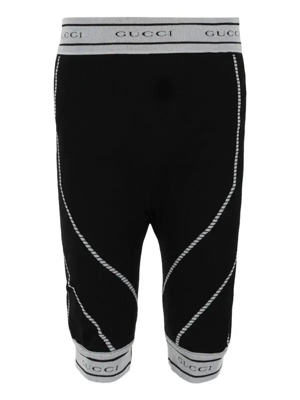 Gucci Jacquard Tubular Jersey Shorts - Black