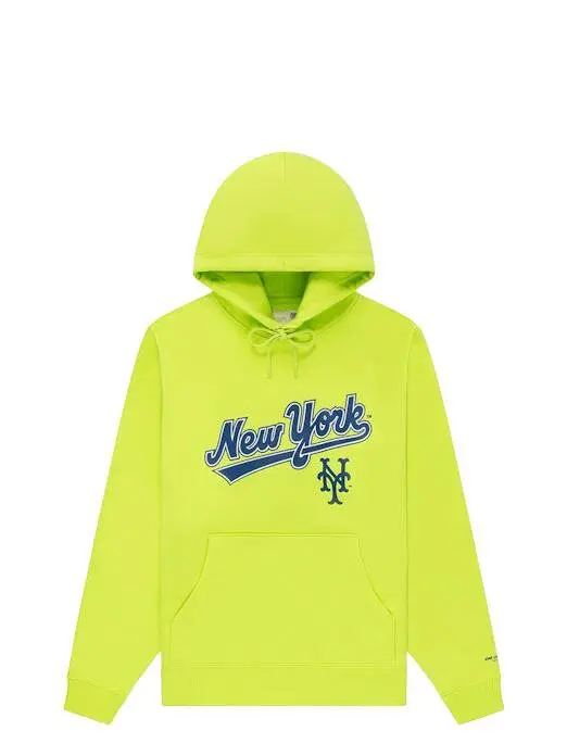 Aimé Leon Dore X New York Mets Logo Hoodie - Lime Green