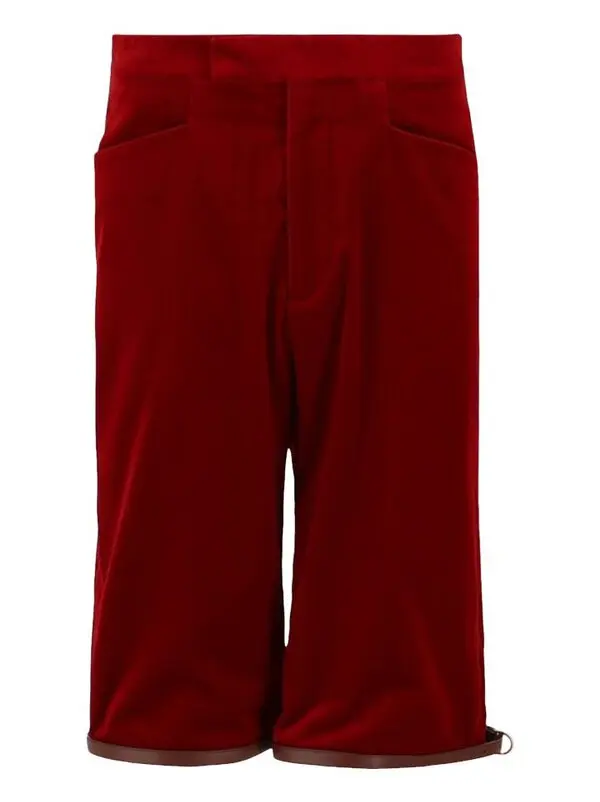 Gucci Stretch Velvet Shorts - Red