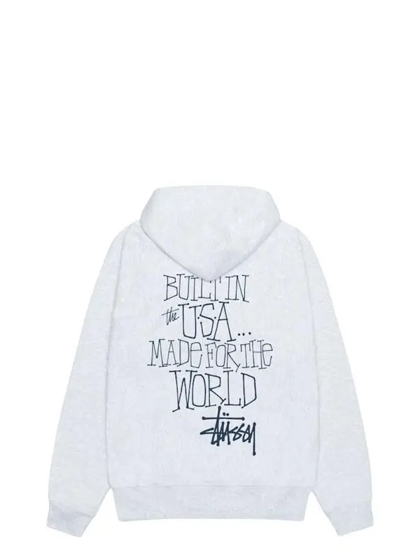 StÜssy Built In Usa Hoodie - Ash Heather