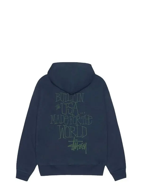 StÜssy Built In Usa Hoodie - Navy Blue
