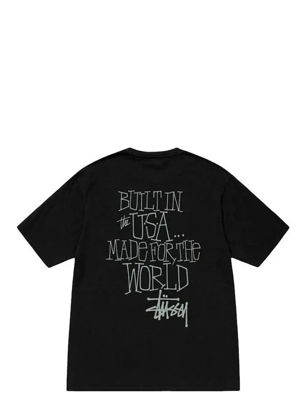 StÜssy Built In Usa Pigment Dyed Tee Shirt - Black