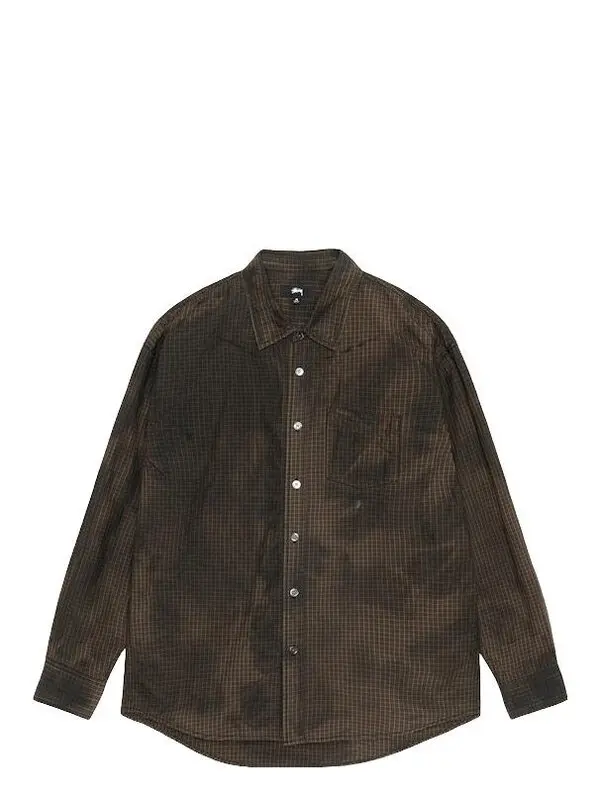 StÜssy Classic Long Sleeve Shirt Sprayed - Tan