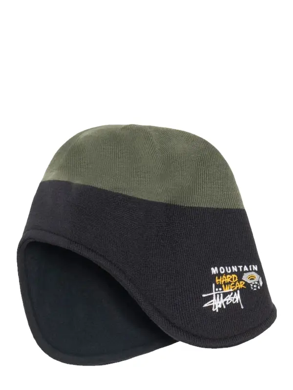 StÜssy X Mountain Hardwear Ear Flap Beanie - Poblano/black
