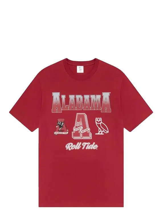 OVO X Ncaa Alabam Crimson Tide T-shirt - Red