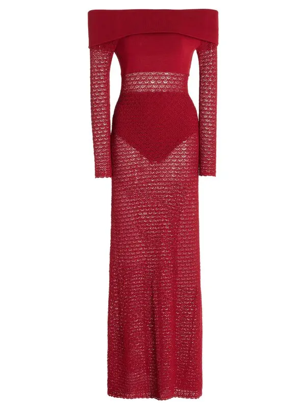 Posse Romy Knit Maxi Dress - Red
