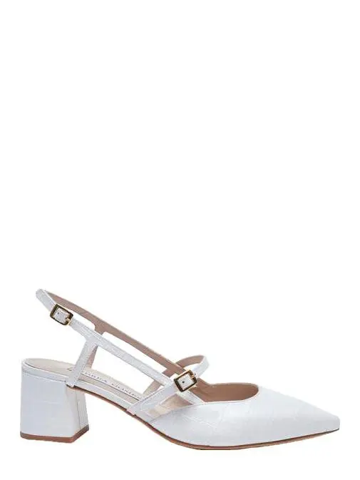 ANDREA GOMEZ Iman Slingback - White
