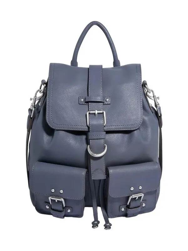 AIMEE Saddle Up Leather Backpack - Soft Ink