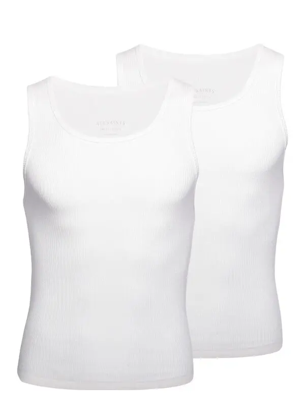 ALLSAINTS 2-pack Organic Cotton Rib Tanks - White