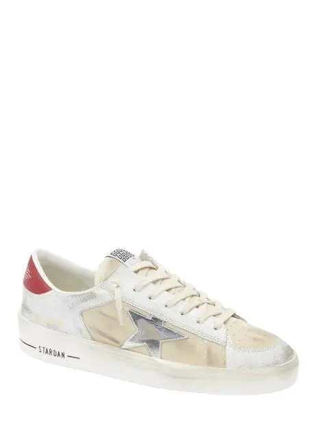 Golden Goose Stardan Sneaker - Marble/ White/ Red