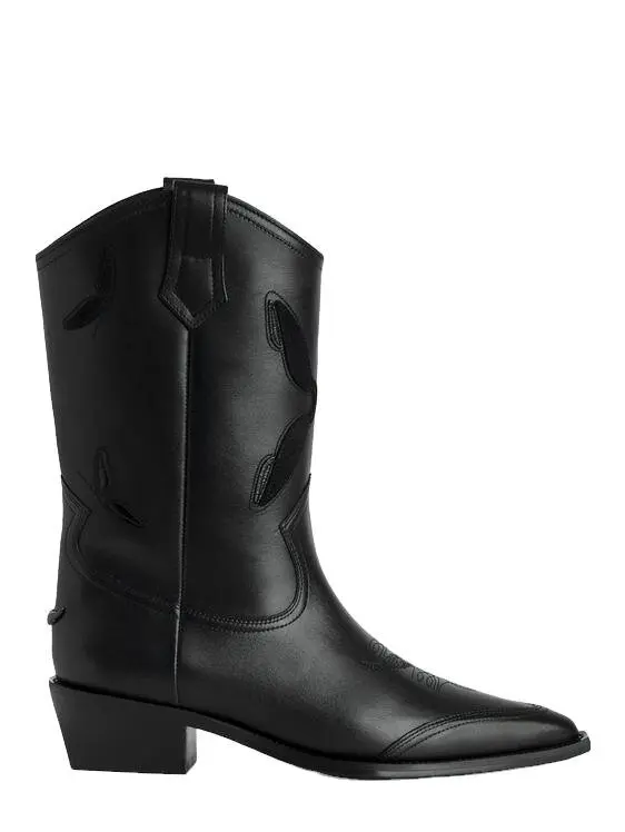 Zadig&Voltaire Cara Western Ankle Boots - Black