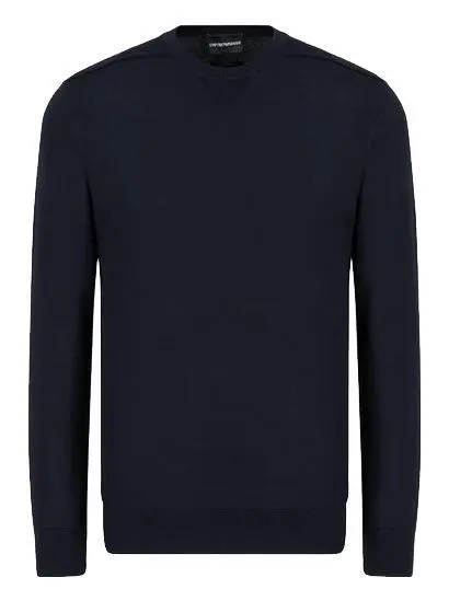 Emporio Armani Lyocell And Wool-blend Jumper - Green