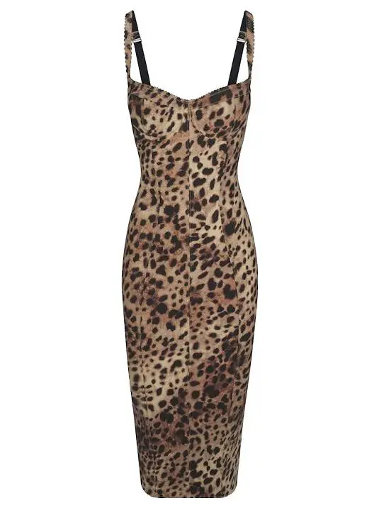 SKIMS X Dolce&gabbana Body Dress - Leopard