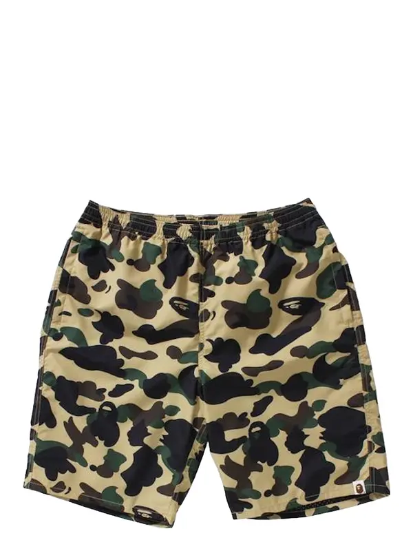 BAPE 1st Camo Beach Shorts - Yellow