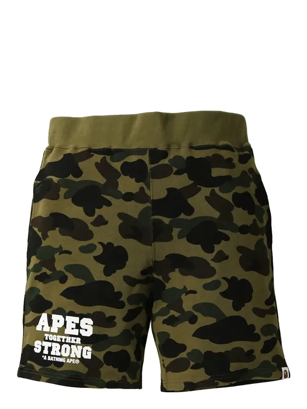 BAPE 1st Camo Ats Sweat Shorts - Green