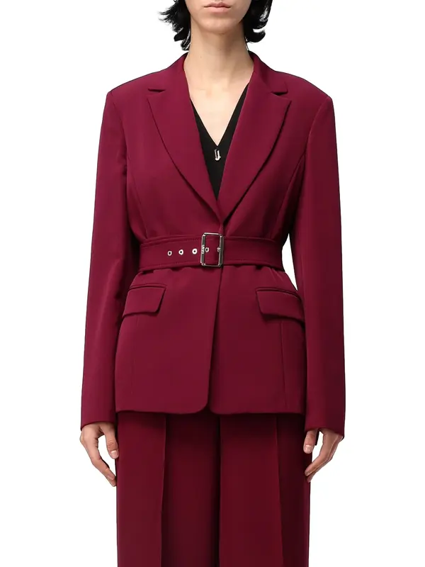 Liu Jo Belted Jacket - Burgundy