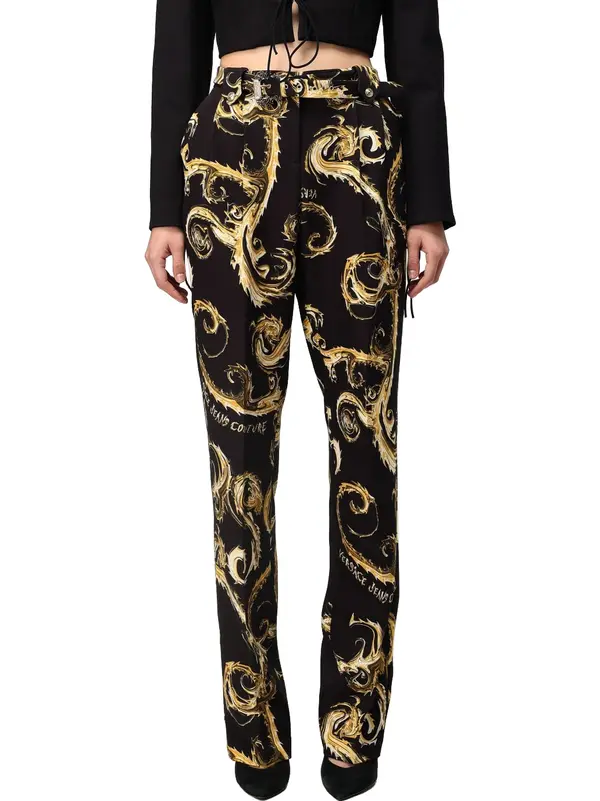Versace Printed Trousers - Gold