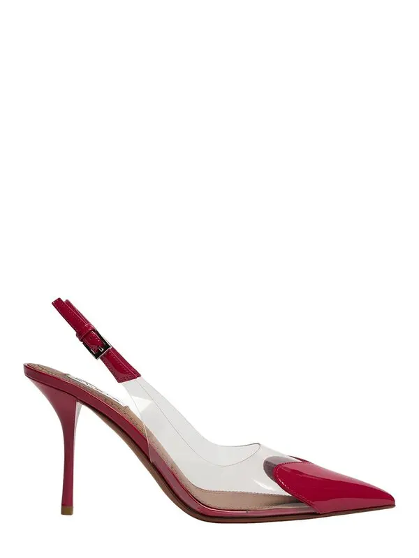 Alaïa Coeur Patent Slingback Pumps - Framboise