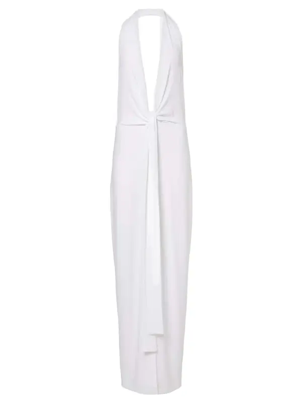 Norma Kamali Halterneck Gown - White