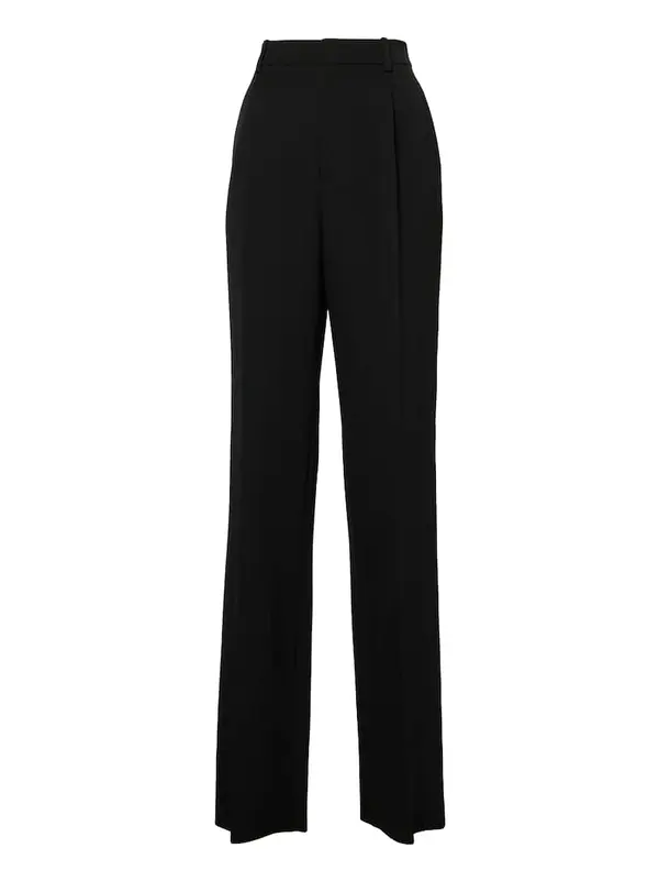 Saint Laurent Wool Tuxedo Trousers - Black
