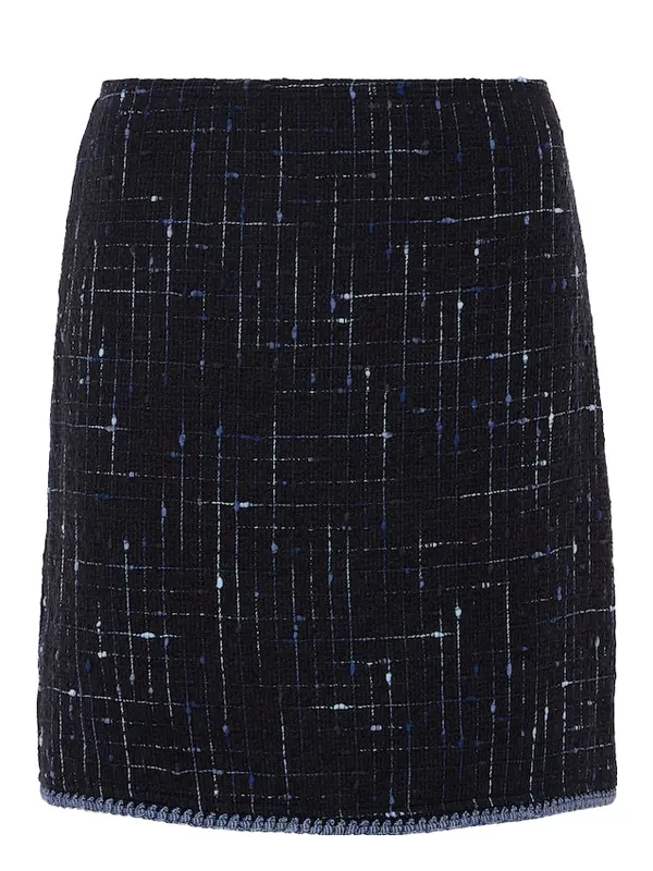 Etro Cotton-blend Tweed Miniskirt - Blue