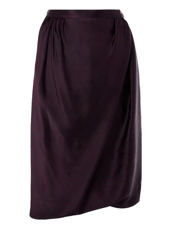 VIVIENNE WESTWOOD Drunken Striped Draped Midi Skirt - Blue