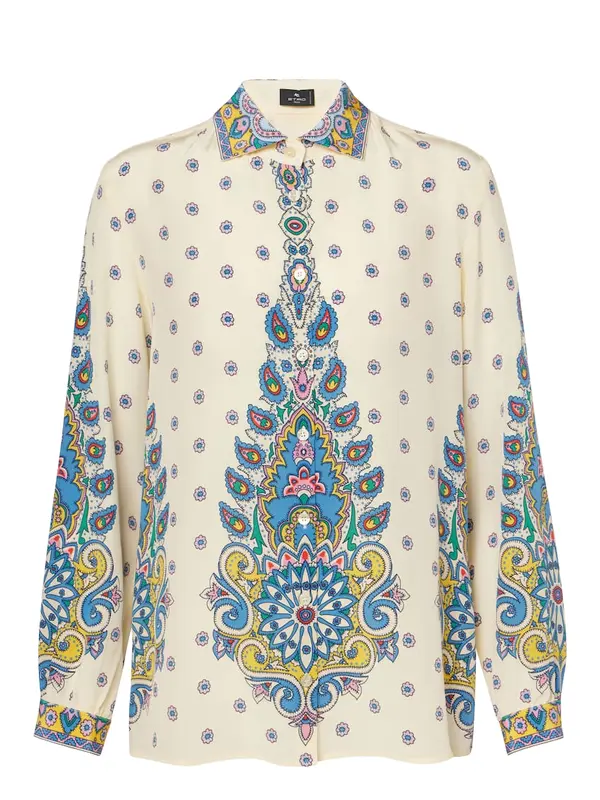 Etro Printed Silk Shirt - White