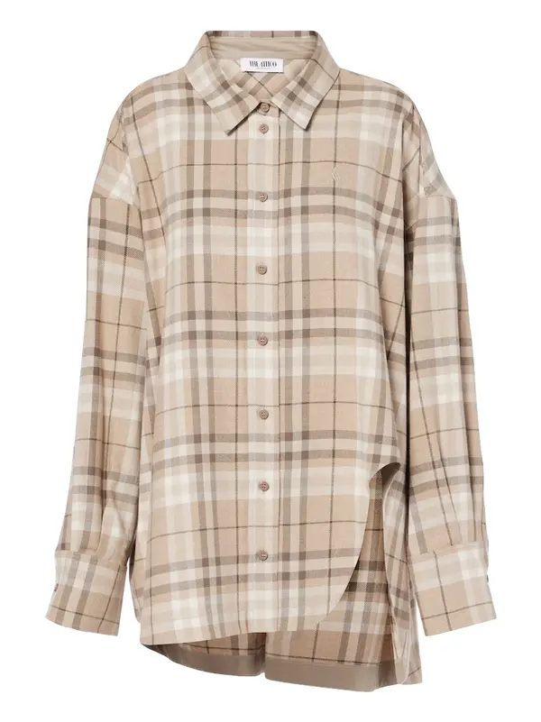 Attico Cotton-blend Shirt - Beige