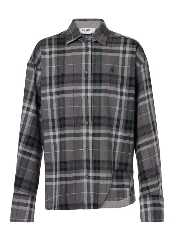 Attico Cotton-blend Shirt - Grey