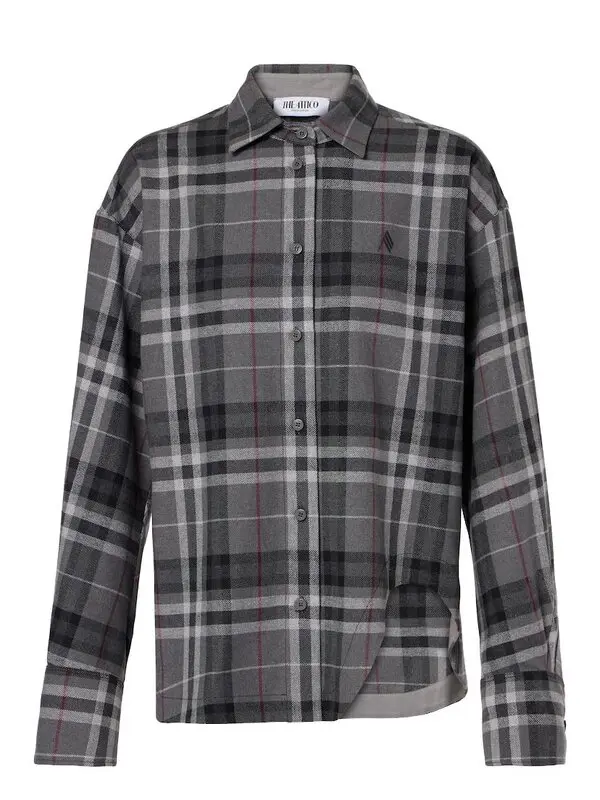 Attico Cotton-blend Shirt - Grey