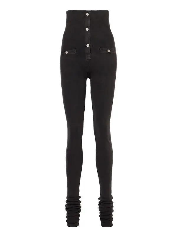 Attico Cotton-blend Leggings - Black
